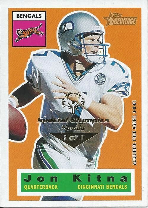 Jon Kitna Collectible Card - 2001 TOPPS Heritage (Special Olympics 1 of ...