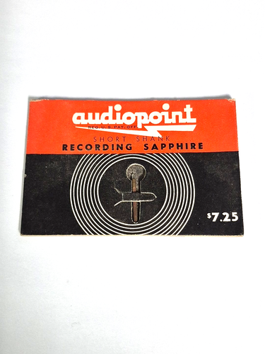 NOS CAPPS AUDIOPOINT No 20 Micro Sapphire Recording Stylus Record ...
