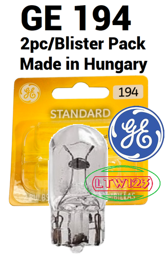 (6 Pieces) T10 GE Light Bulbs 192 168 194 W5W 2825 158 12V | eBay