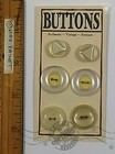 6 Early CREAM Plastic Resin Buttons Mix ¾-7/8" * VINTAGE * * * * OLD ...