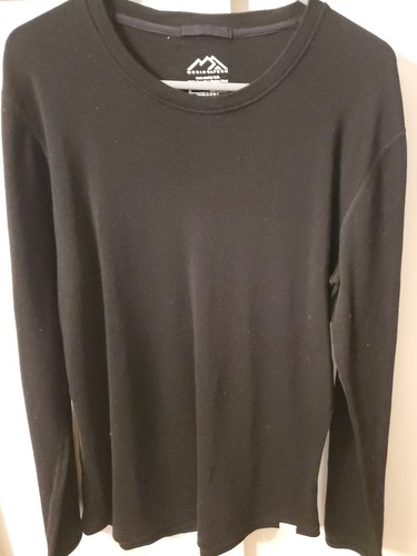 MERINOTECH MERINO 320 LONG SLEEVE THERMAL SHIRT BRAND NEW MEDIUM BLACK ...
