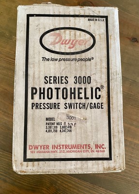 Dwyer Photohelic Series 3000 Pressure Switch Gage Model 3001 New | eBay