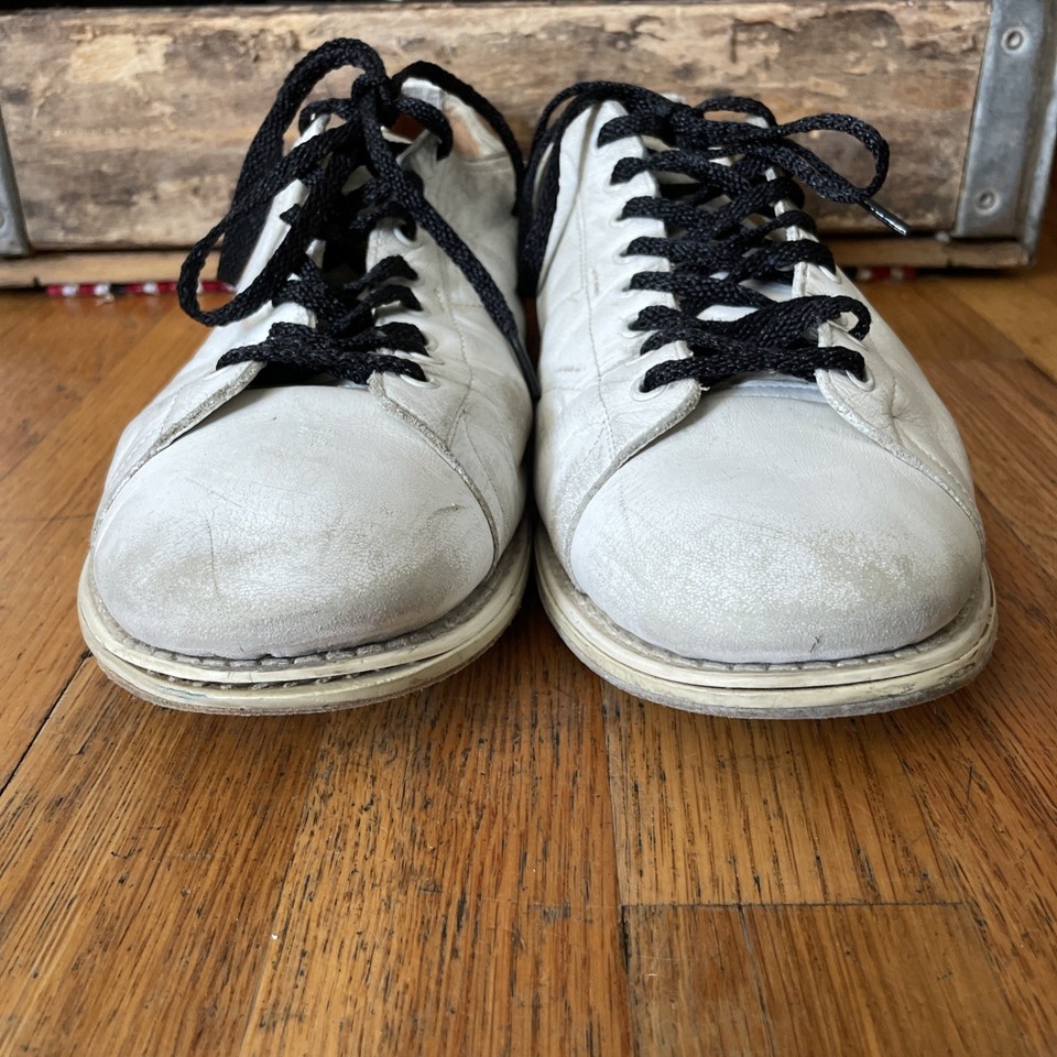 Vintage Linds Right Handed Bowling Shoes Men's Size 11 White Leather 6488 | eBay