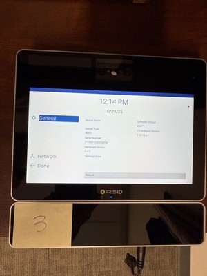 Iris i8000 time clock, biometric, used with Paychex system, great ...