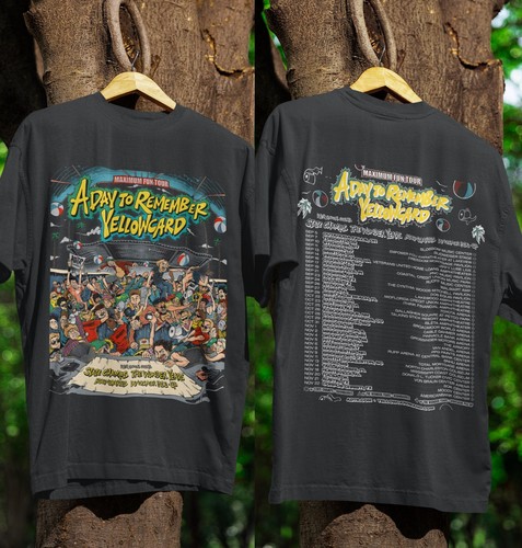 Yellowcard Tour 2025 Maximum Fun Tour A Day to Remember Concert T-Shirt | eBay