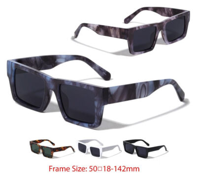 MEN SUNGLASSES HIP HOP SQUARE DESIGNER SHADES RETRO THICK FRAME RAPPER ...