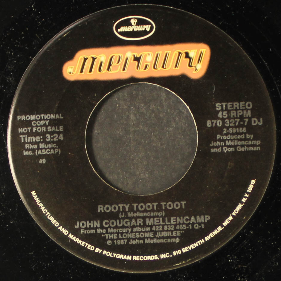 JOHN COUGAR MELLENCAMP: rooty toot toot MERCURY 7" Single 45 RPM | eBay