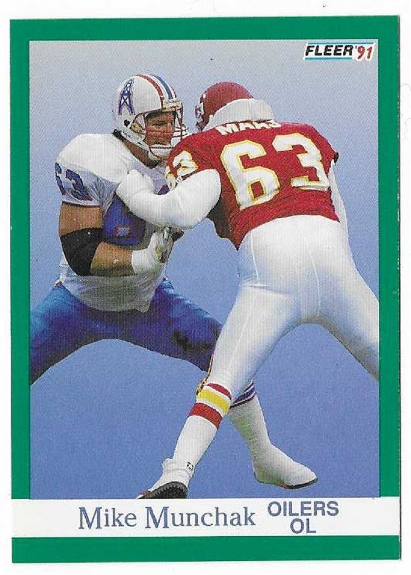 MIKE MUNCHAK 1991 Fleer Football # 71 Houston Oilers HOF NM - MT | eBay