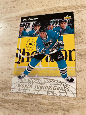 1992-93 Upper Deck World Junior Grads #WG-13 Pat Falloon San Jose ...