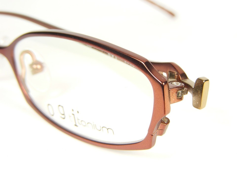 OGI TITANIUM 5214 COL. 1128 BRONZE EYEGLASSES GLASSES FRAME 48-17-138mm ...