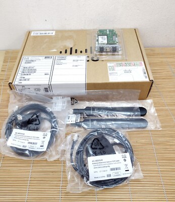 Neu Cisco EHWIC-4G-LTE-G 4G LTE Wireless WAN Card 2x 4G-AE010-R 2x Ant ...