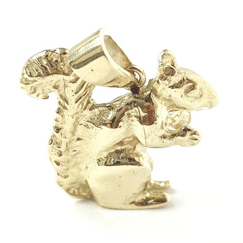 9ct Gold Squirrel Pendant UK Hallmarked Handmade 11.2g 21.2mm High ...