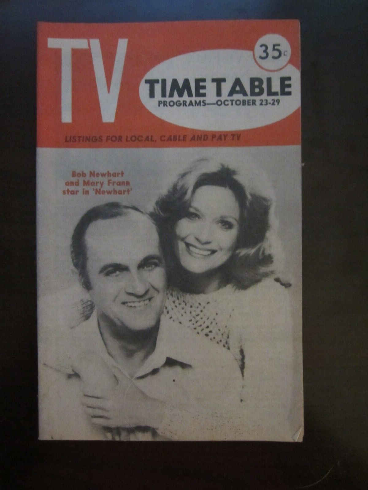 TV Guide Time Table Regional Magazine October 1982 Bob Newhart Mary ...