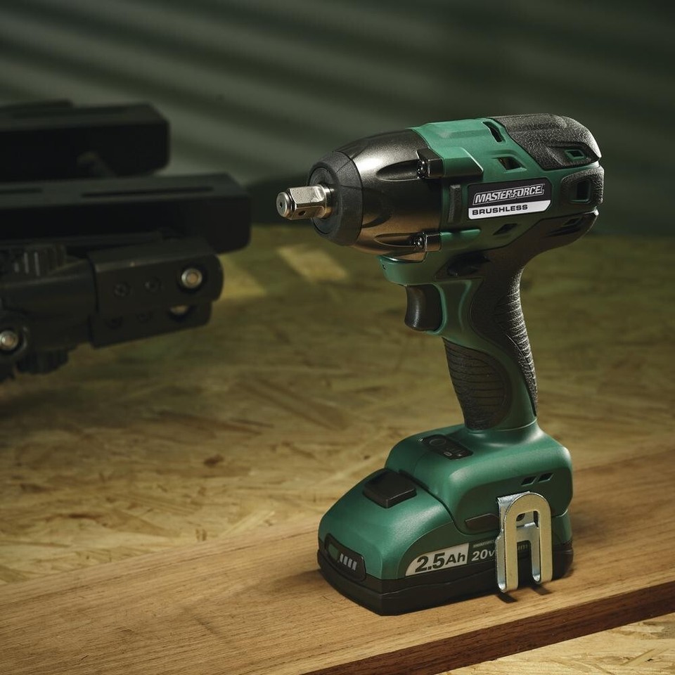 Masterforce 20-Volt Cordless 1/2" Impact Wrench Kit Set W Battery ...