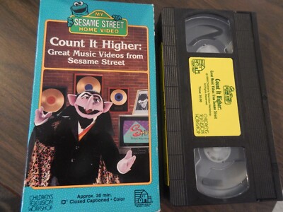 COUNT IT HIGHER MUSIC VIDEOS SESAME STREET 1988 KIDS VHS VINTAGE GREAT ...
