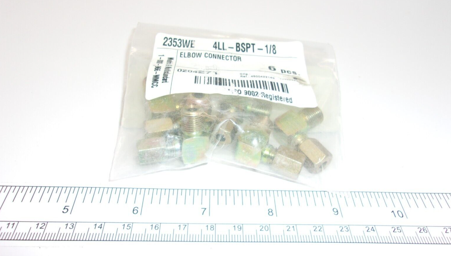 Lot of 6 EMB, Elbow Connector, 2353WE 4LL-BSPT-1/8", 1086A | eBay