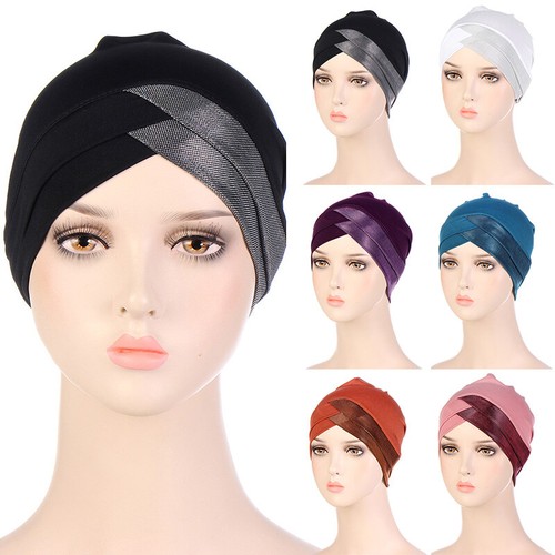 Stretch Indian Bonnet Turban Caps Muslim Women's Bottoming Cap Inner ...