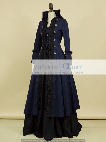 Victorian Punk Penny Dreadful Dress Military Captain Hook Halloween ...