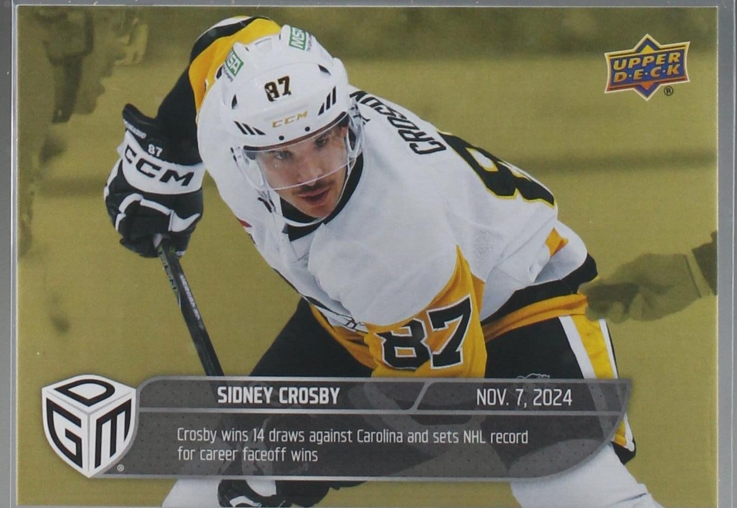 2024-25 Upper Deck Game Dated Moments - Sidney Crosby #18 Gold /100 for ...