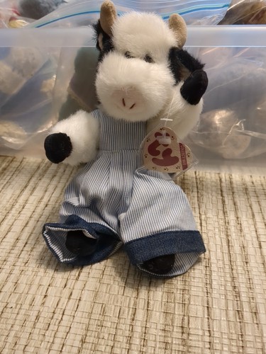 Ty Collectibles Madison Cow Beanie Baby W/ Tag Fully Jointed Style 6035 ...