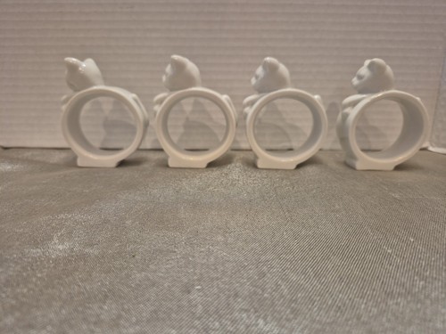Vintage Porcelain Cat Napkin Rings by Crowning Touch Set Of 4 | eBay
