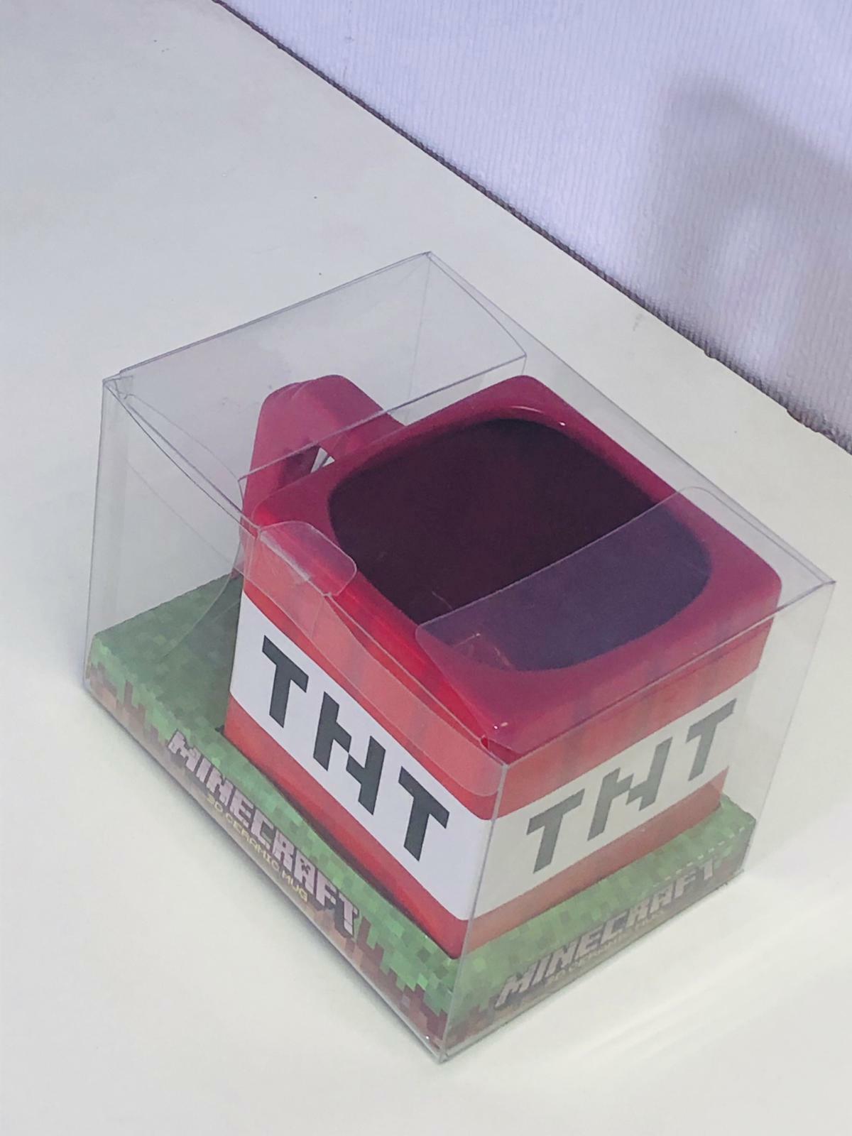 Minecraft 3D Ceramic Mug TNT Creeper & Pickaxe Block Square Shaped Mugs ...