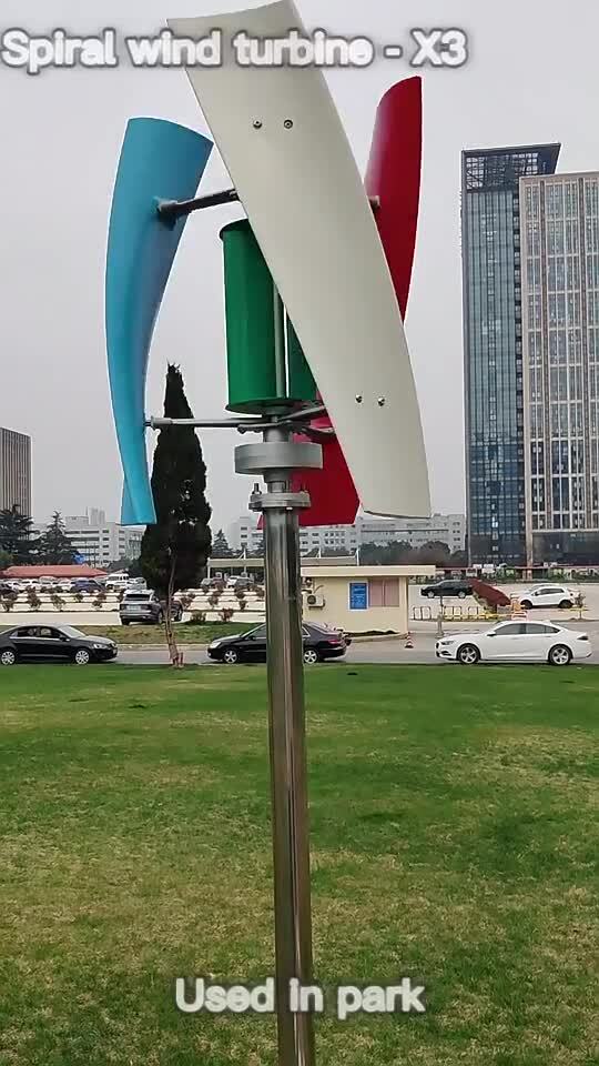 3KW Vertical Wind Turbine 12/24/48V Helix Maglev Wind Generator W ...