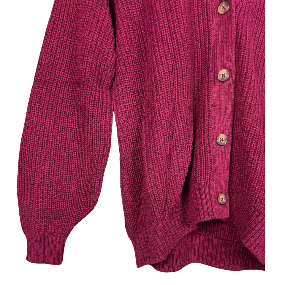 New Old Navy Sweater Girls Cardigan Noble Garnet Cocoon Balloon Sleeves ...