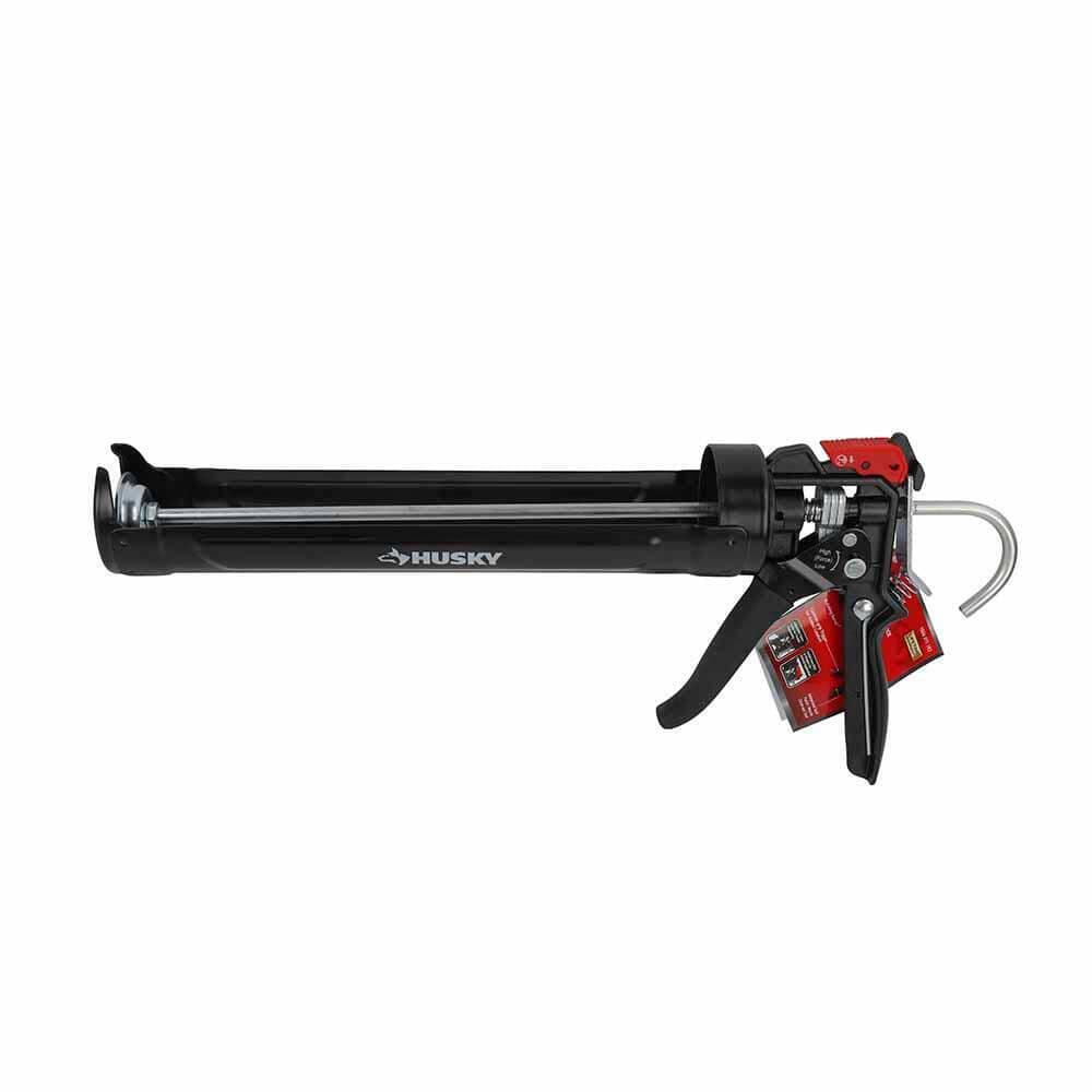 Husky Caulking Gun 9:1|18:1 Thrust Ratio Silicone Caulk Gun Rotating ...