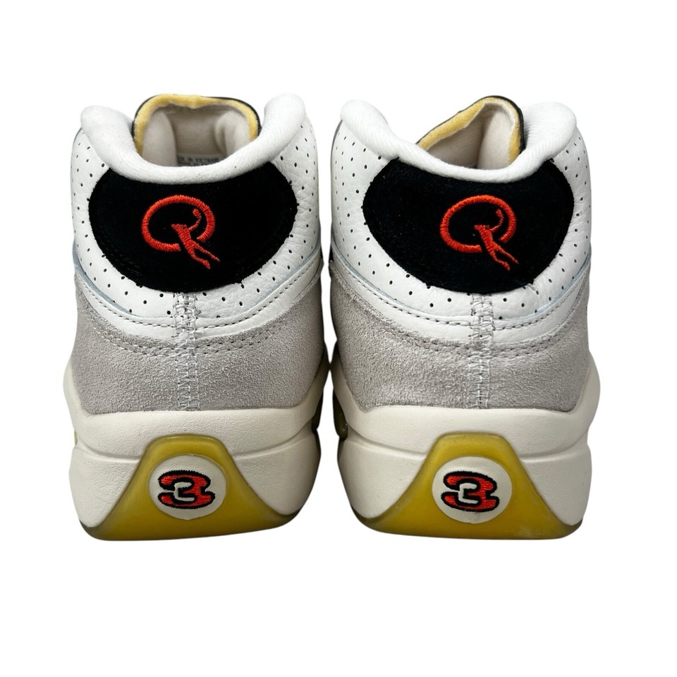 Reebok Question Pump Chalk Black Orange Basketball Shoes H06490 Men's ...