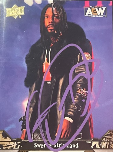Swerve Strickland AEW 2023 Signed Upper Deck Card Wrestling Autograph ...