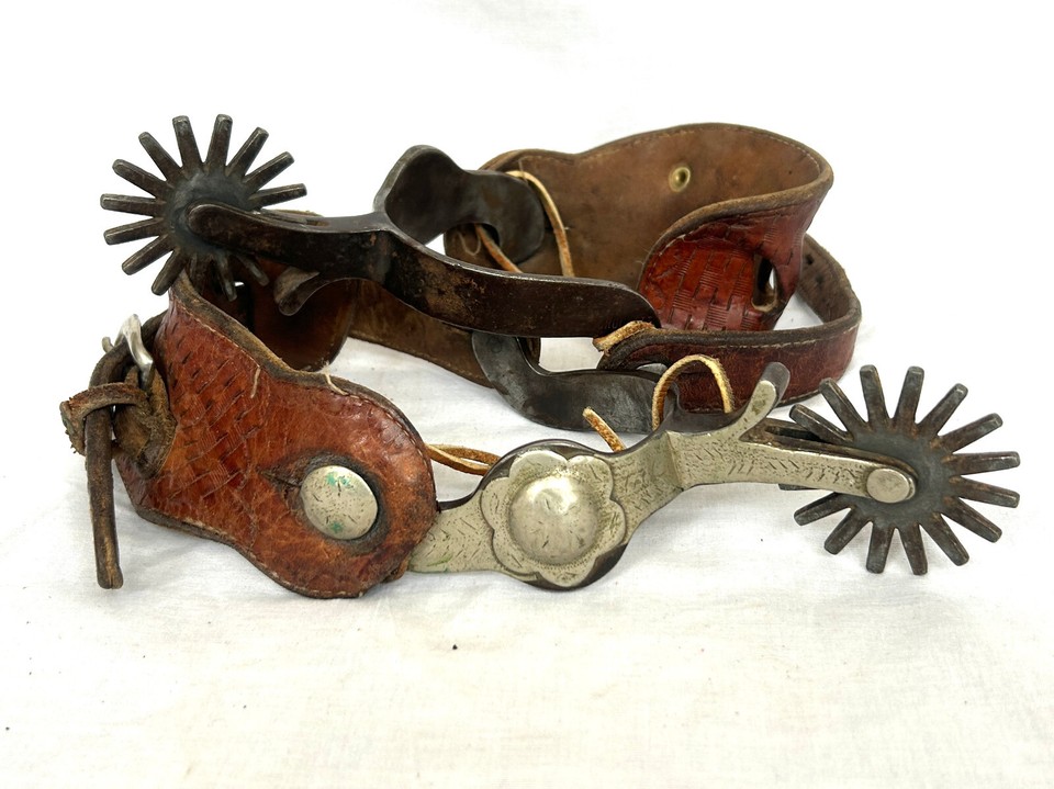 Crockett vintage western. cowboy collectable spurs with maker's mark | eBay