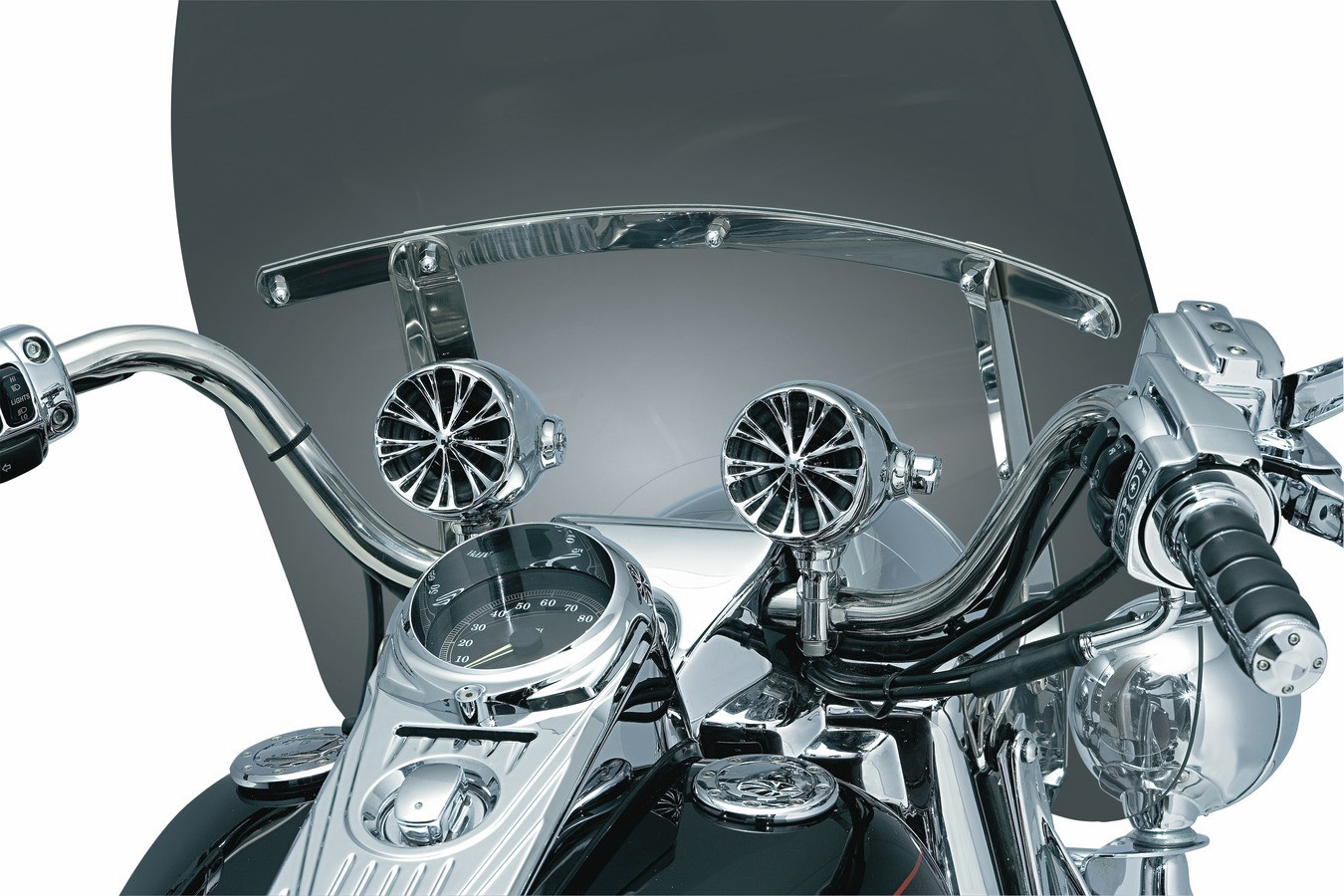 KURYAKYN SOUND OF CHROME AMPLIFIED SPEAKERS HARLEY SOFTAIL FLST ...