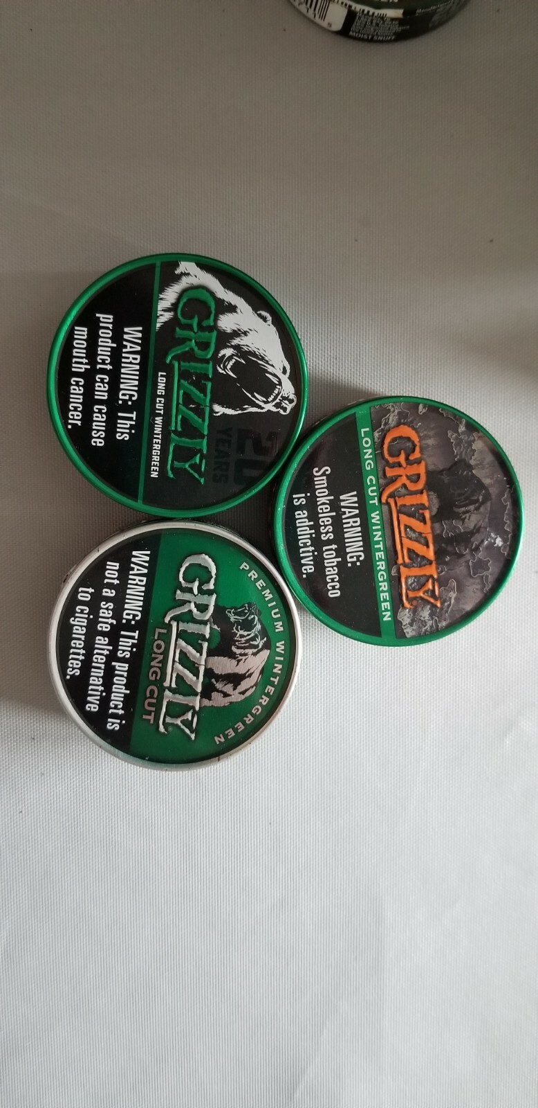 LOT OF 60 - Empty Grizzly Chew Dip Metal Top Cans For Hunting Target ...