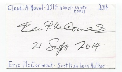 Eric McCormack Signed 3x5 Index Card Autographed Signature Author ...