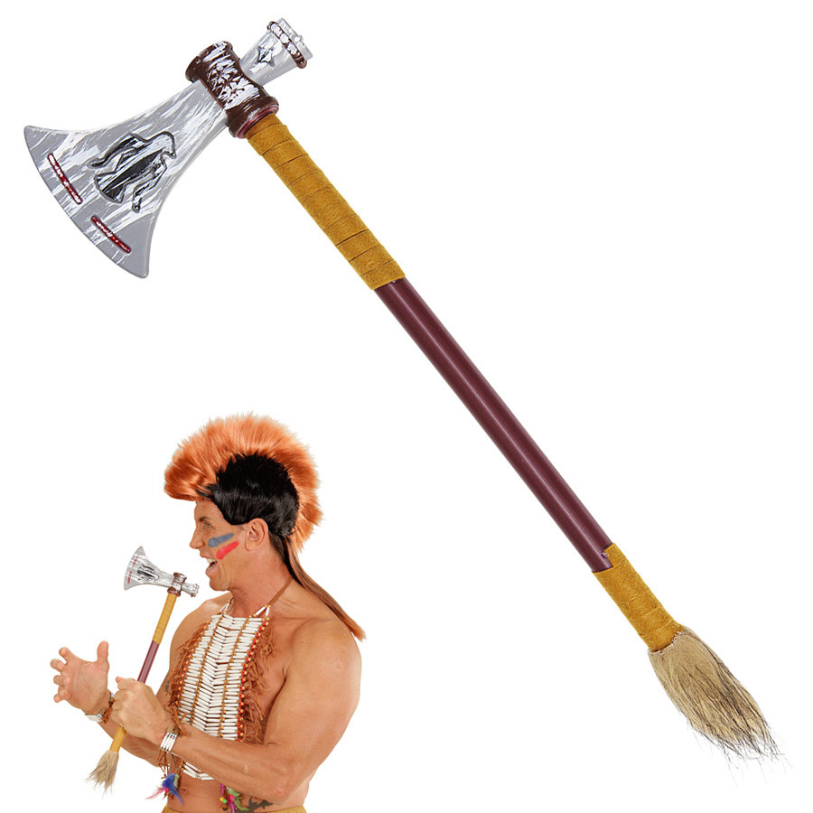 INDIANER TOMAHAWK Indianerbeil Kriegsbeil Cowboy Western Kostüm Party ...