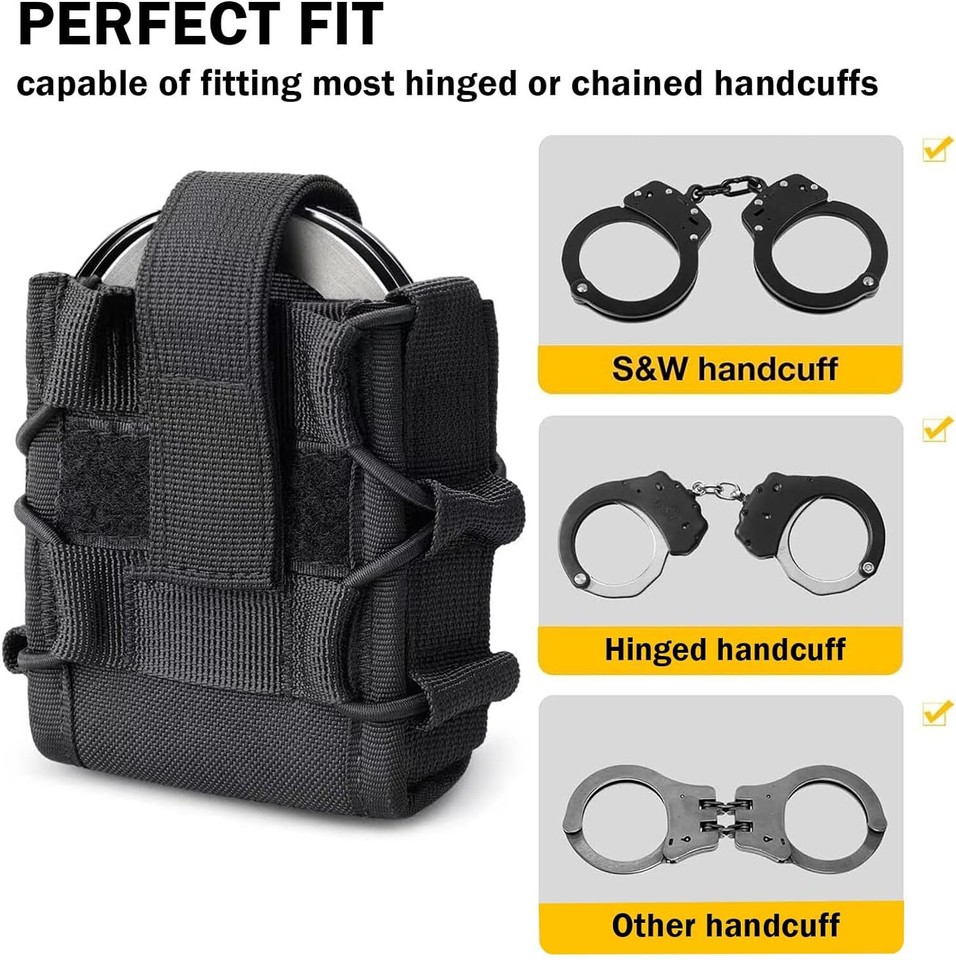 Tactical Open Top Handcuff Case Pouch for Molle Vest & Duty Belt ...