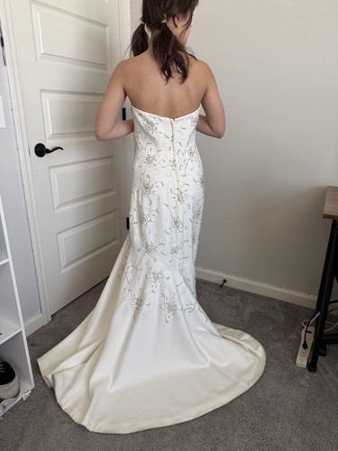 Beaded Off White Y2K Wedding Gown. Landa Brand With Whimsical Beading ...