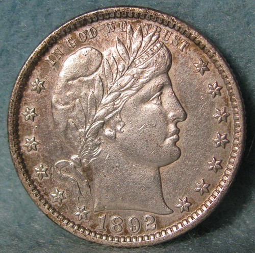 1892 Barber Silver Quarter Sharp High Grade Old US Coin | eBay