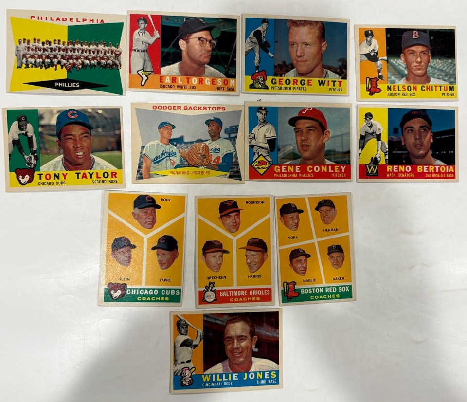 1960 Topps Baseball Card Lot - Collection of 100 Mid Grade Cards No ...
