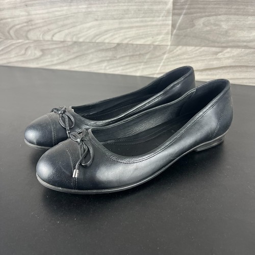 ECCO Sculpted LX Ballet Flats Womens 9.5 Black Ballerina Leather ...