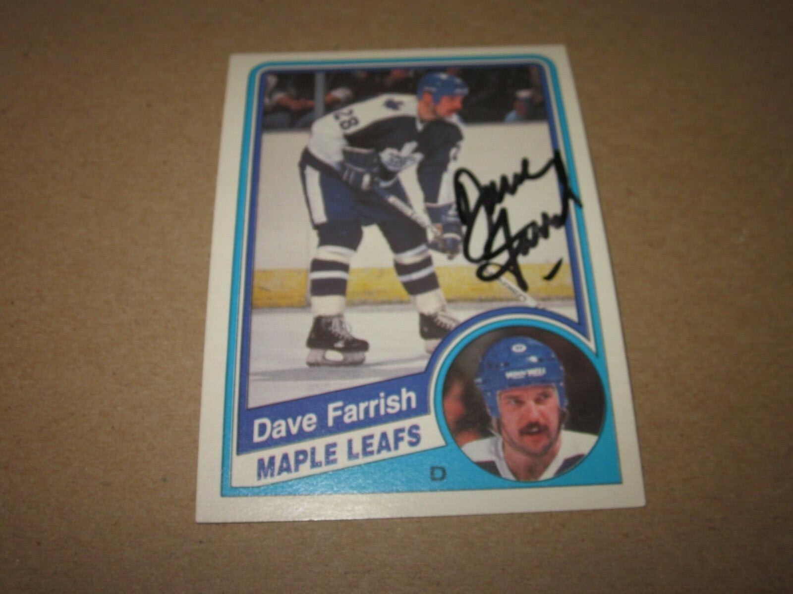 DAVE FARRISH SIGNED AUTOGRAPHED 1984 OPC O-PEE-CHEE HOCKEY CARD # 301 ...