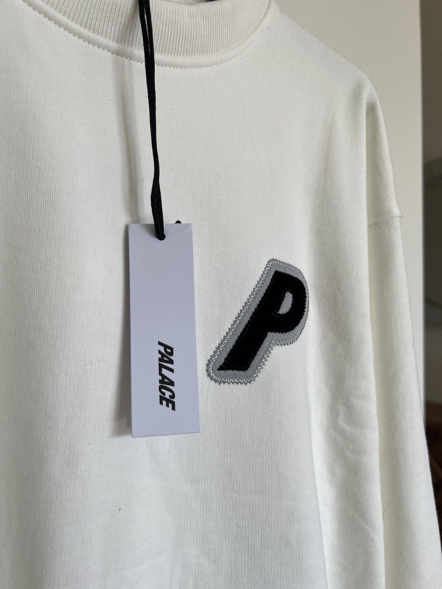 Authentic Brand New Palace P-3 Crew Sweatshirt White Off Authentic Brand New Palace P-3 Crew Sweatshirt White Off