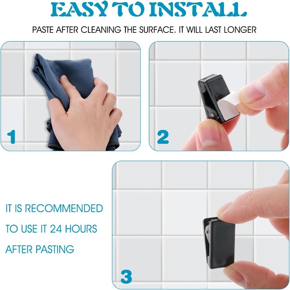 15 Pieces Hanging Self Adhesive Clips Spring Poster Clips Photo Clips ...