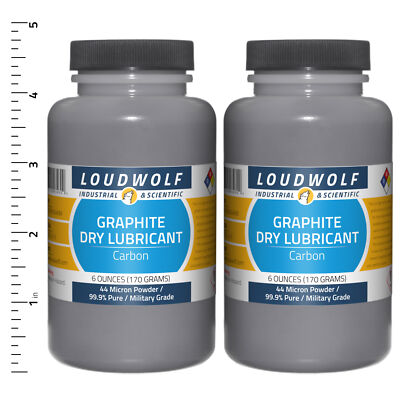 Graphite 12 Oz Total (2 Bottles) Military Grade 44 Micron Powder USA ...