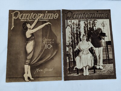 2 Pantomime Magazines October 1921 Hollywood Art Deco | eBay