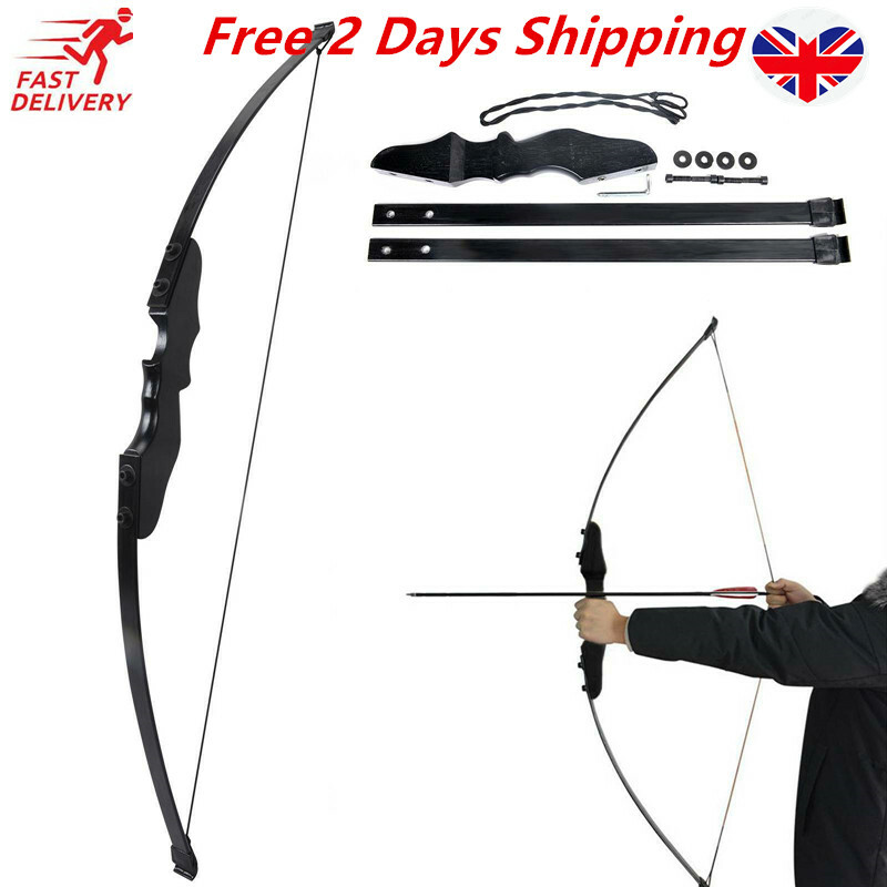54" 40 lbs Archery Hunting Bows Recurve Compound Bow Shooting Set black ...