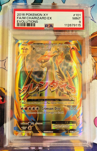 M Charizard EX Full Art Ultra Rare #101 - PSA MINT 9 - 2016 Evolutions ...