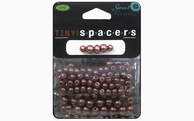 Sweet Beads TINY SPACERS BROWN 150 pcs 3mm 5mm & 6mm Glass Pearls ...