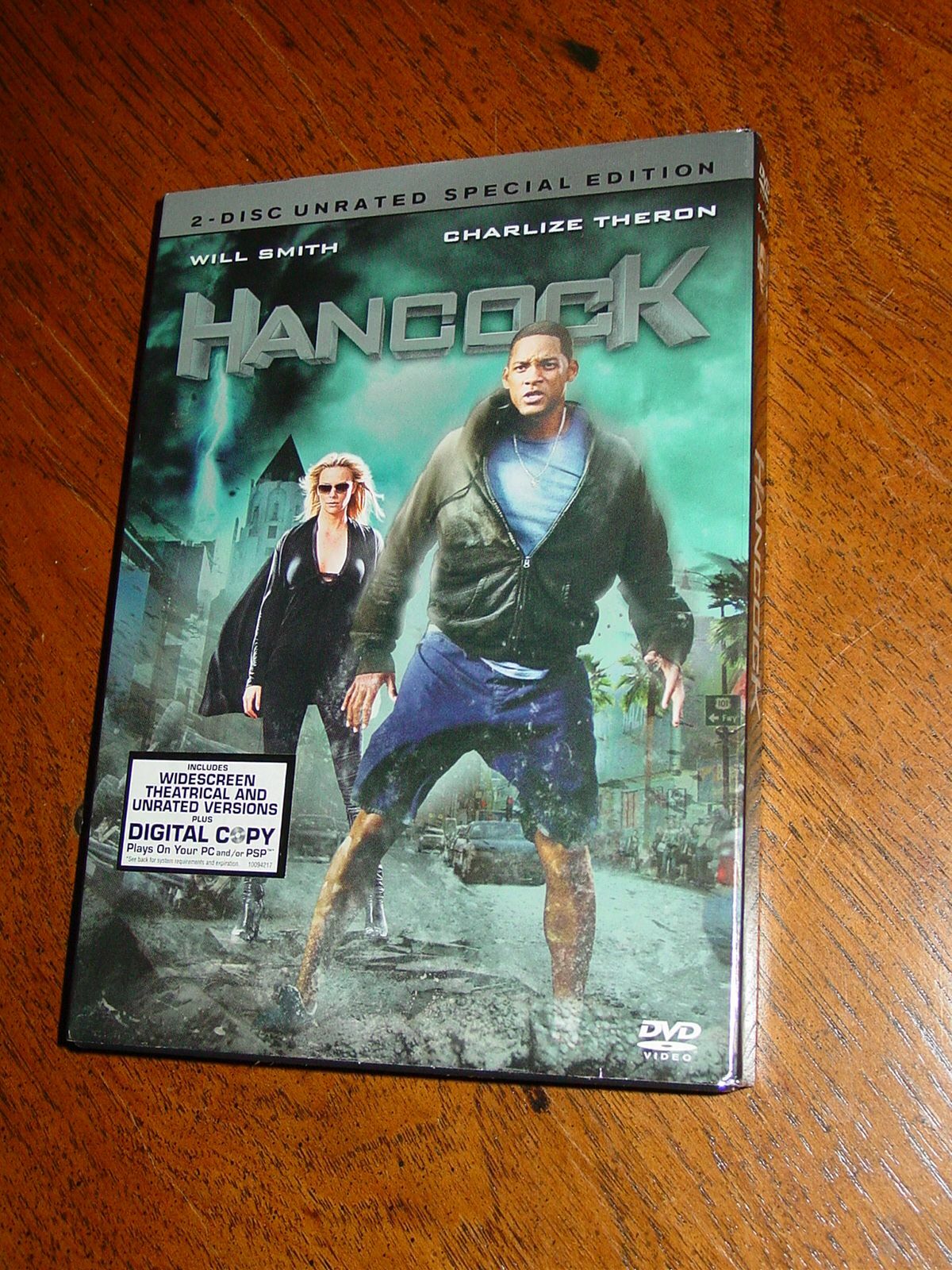 Hancock DVD 2008 2-Disc Set Will Smith As Drunken Super Hero Antics Set ...